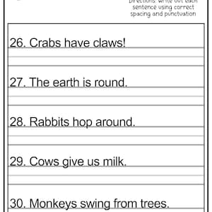 11 Printable Sentence Writing English Worksheets! Improve Reading and ...