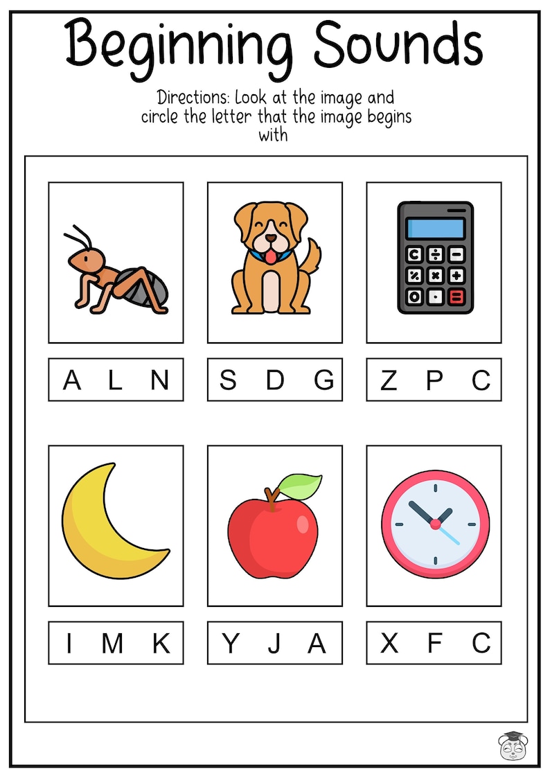 11 Printable Beginning Sounds English Worksheets! Phonics and Alphabet ...