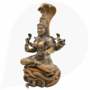 Bhunes Bronze Manasa Devi, Naga Amman, Nag Devi Idol, Serpent Goddess ...