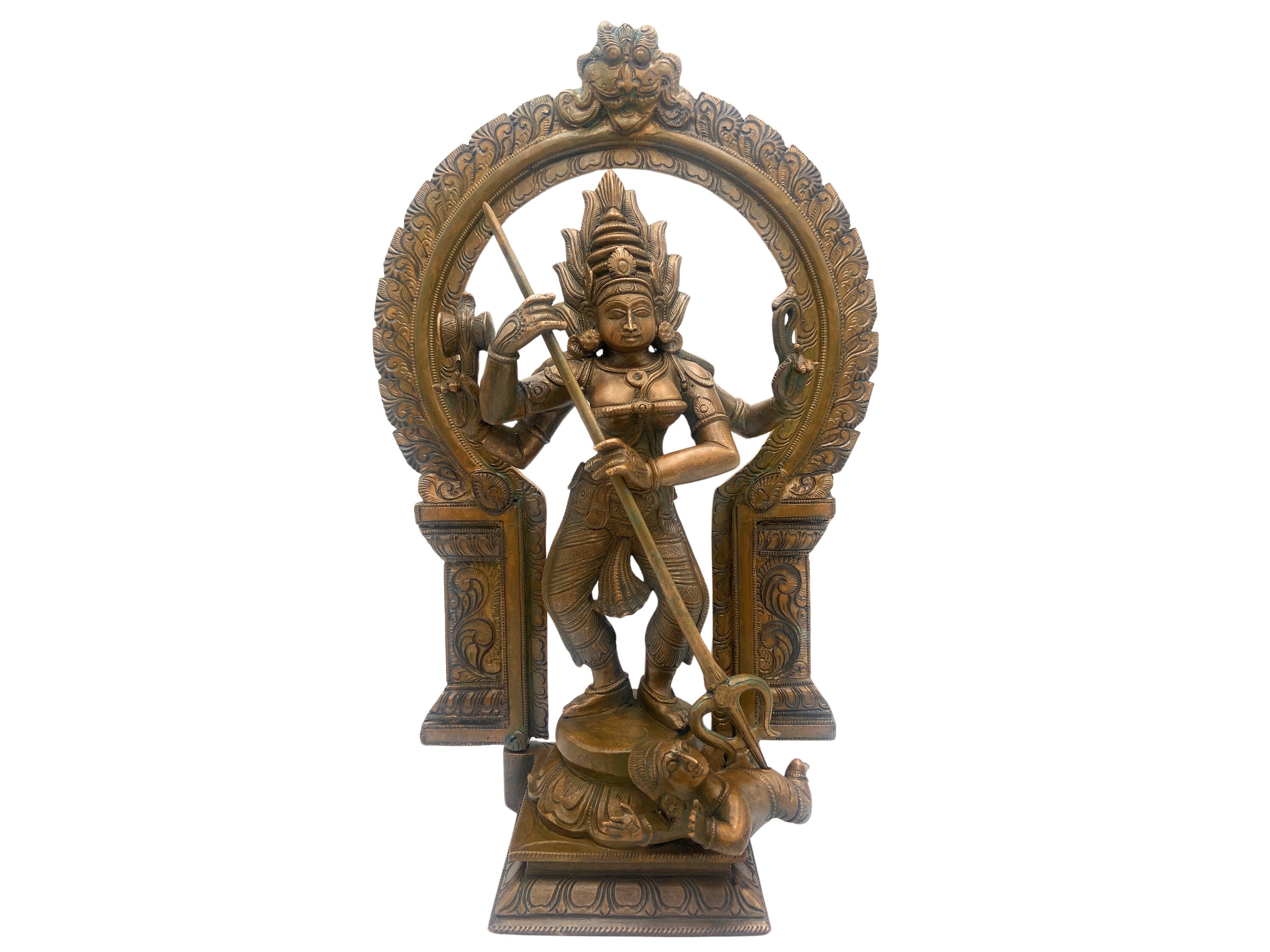 Bhunes Bronze Goddess Parwathi Devi, Panchadhatu Durga Adi Parashakti ...