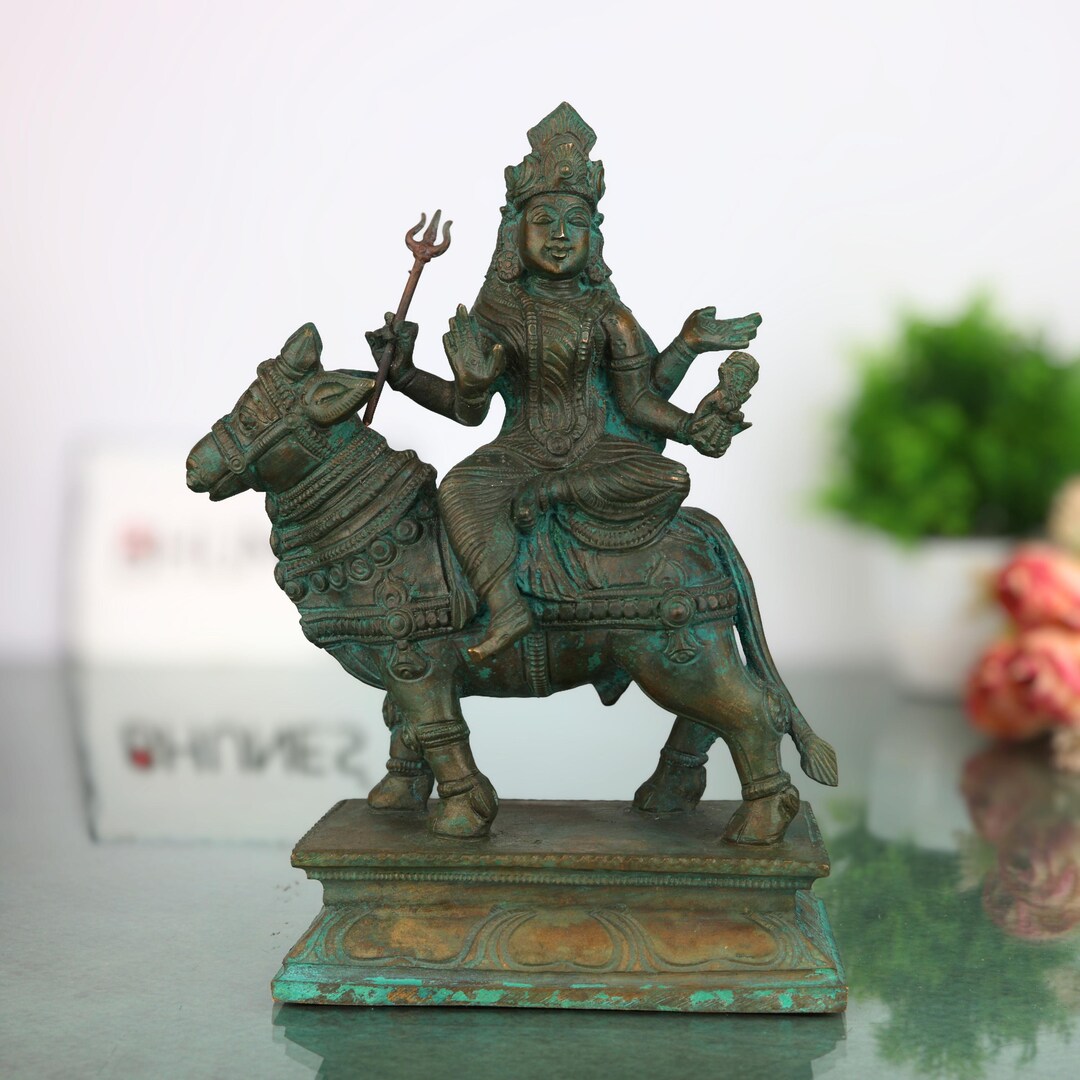 Handcrafted Panchaloha Maha Gowri Idol – Shwetambardhara Gauri Devi ...