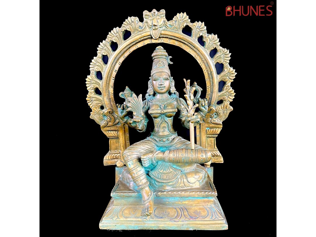 Bhunes Bronze Goddess Raja Rajeshvari Idol, Panchaloha Rajarajeshwari ...