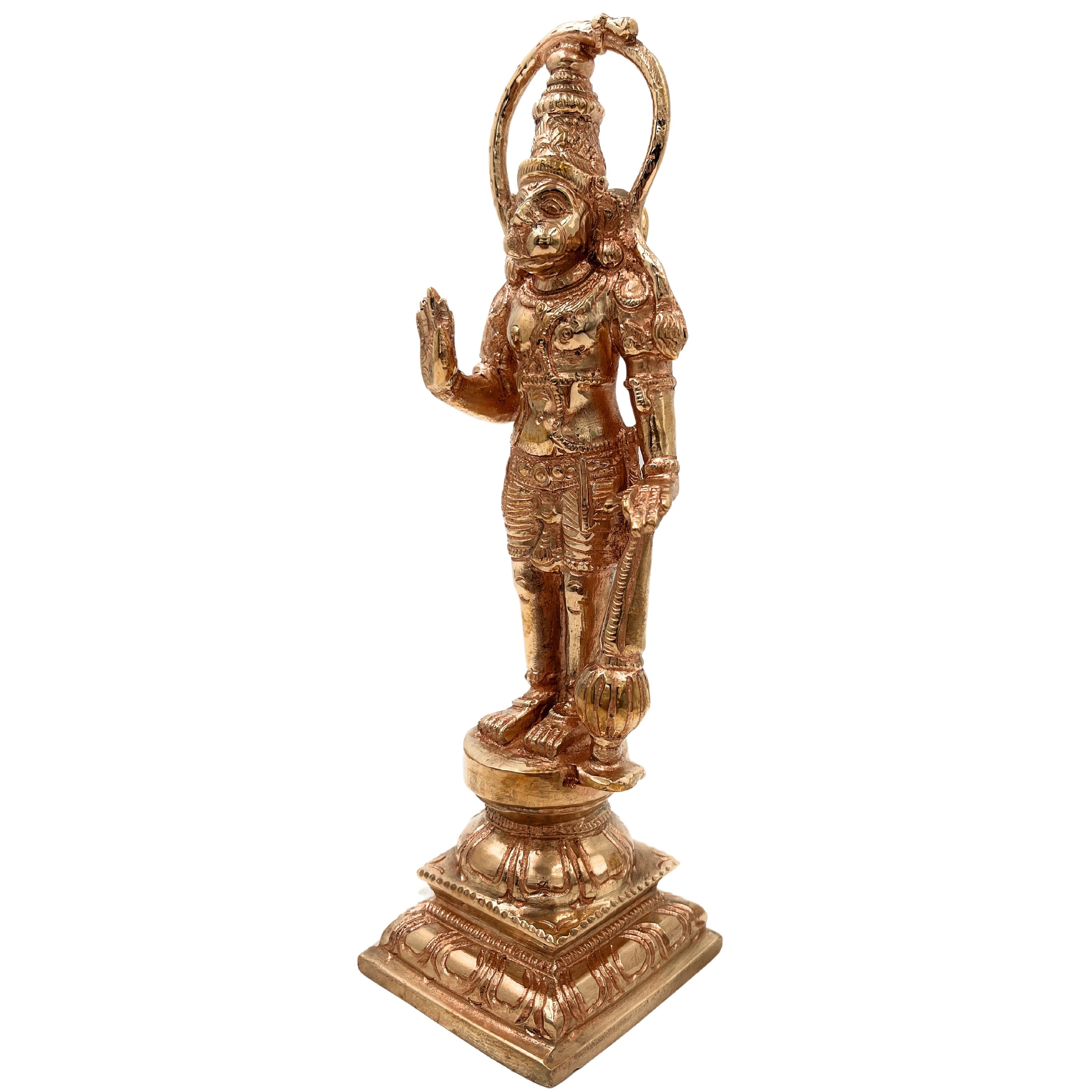Bronze Hanuman Ji Idol, Panchaloha Anjanaya Murti, Bajrangbali Murti ...
