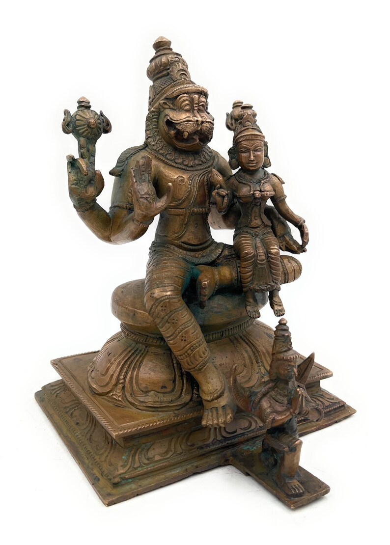 Bhunes Bronze Lakshmi Narasimha Swamy Idol, Panchaloha Laxmi Narasima ...