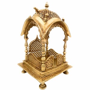 Bhunes Brass Temple Pooja Mandir - Religious Home Decor for Living Room ...