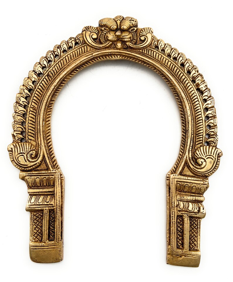Bhunes Brass Prabhavali Frame Arch Wall Hanging Traditional Prabhawal ...