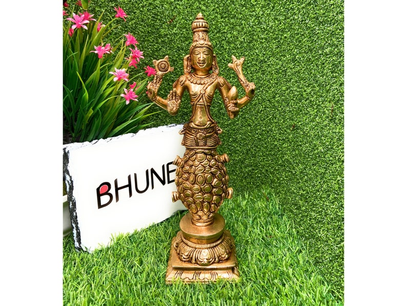 Bhunes Brass Kurma Avatar Idol of Lord Vishnu, Turtle, Tortoise ...