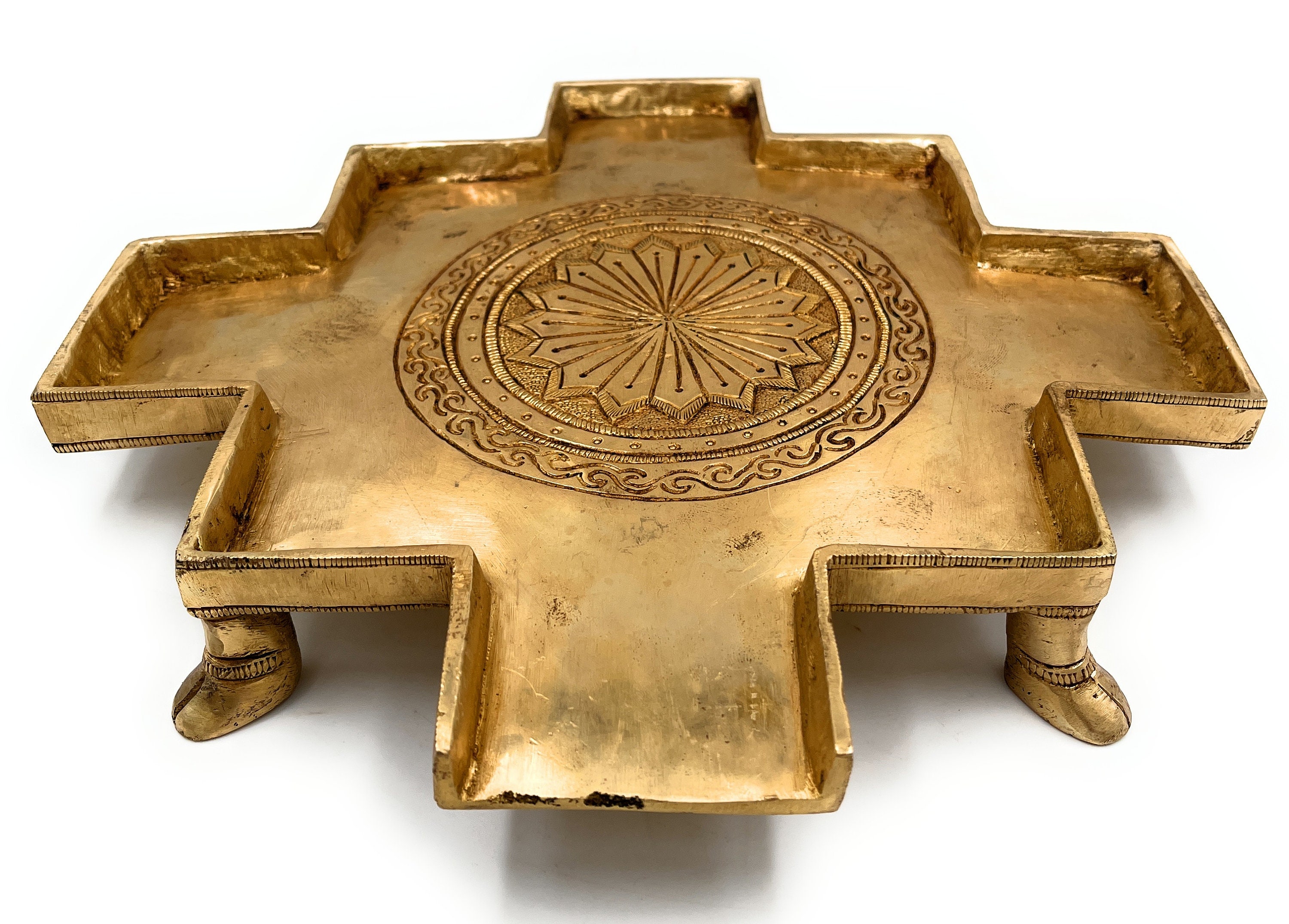 Buy Bhunes Brass Abhishek Patra Plate Somasutra Soma Sutra Somsutra ...