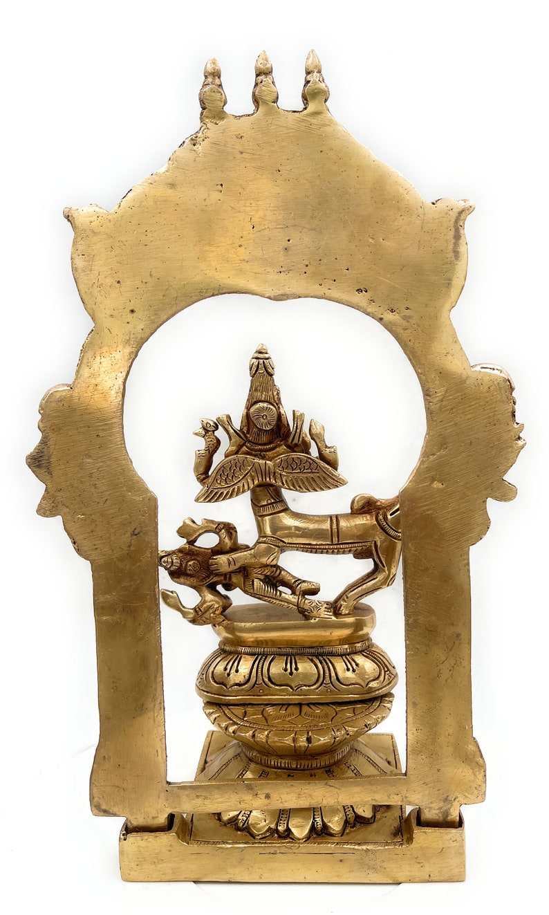 Bhunes Brass Lord Sharabha With Prabhavali, Avatar of Lord Shiva ...