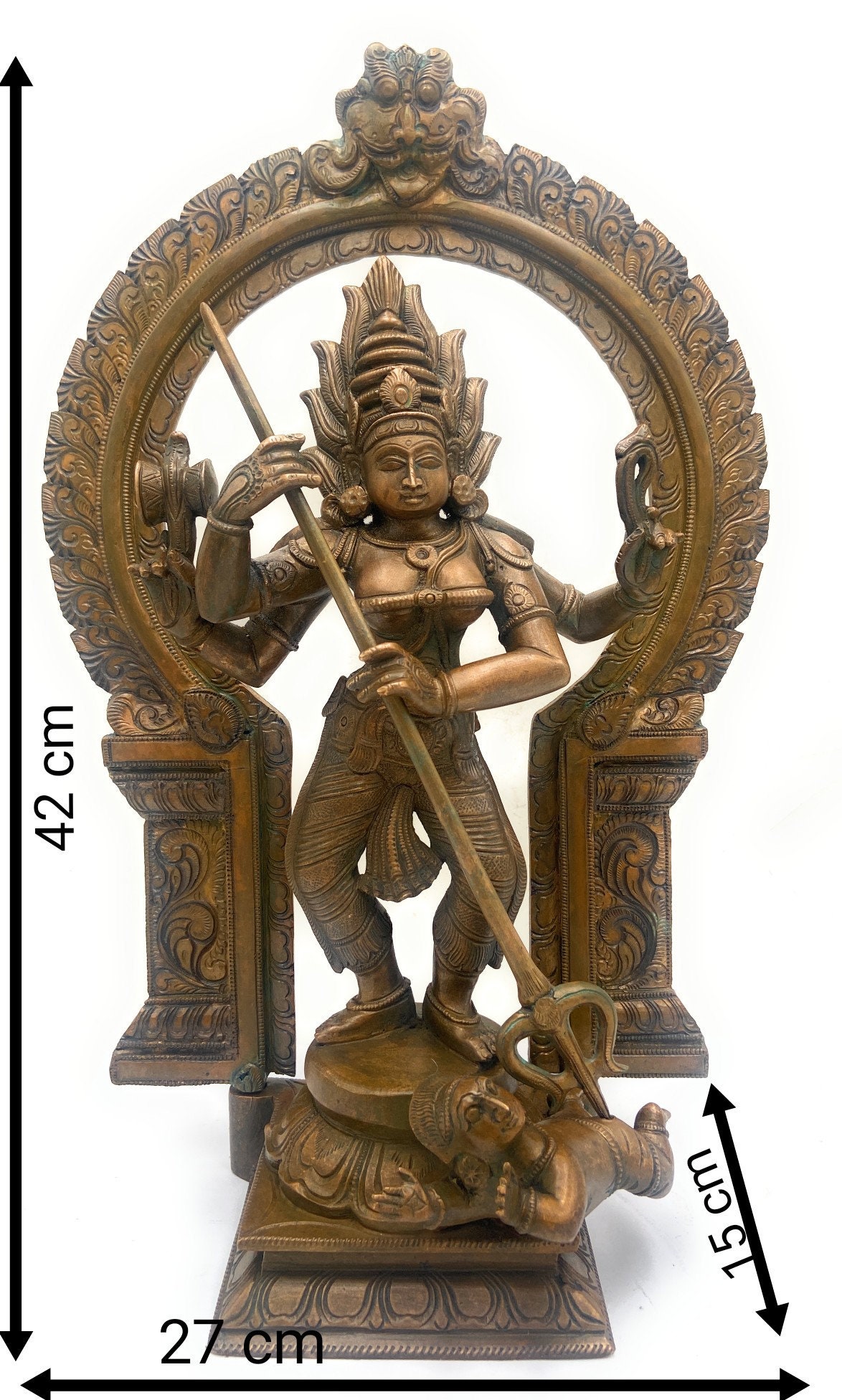 Bhunes Bronze Goddess Parwathi Devi, Panchadhatu Durga Adi Parashakti ...