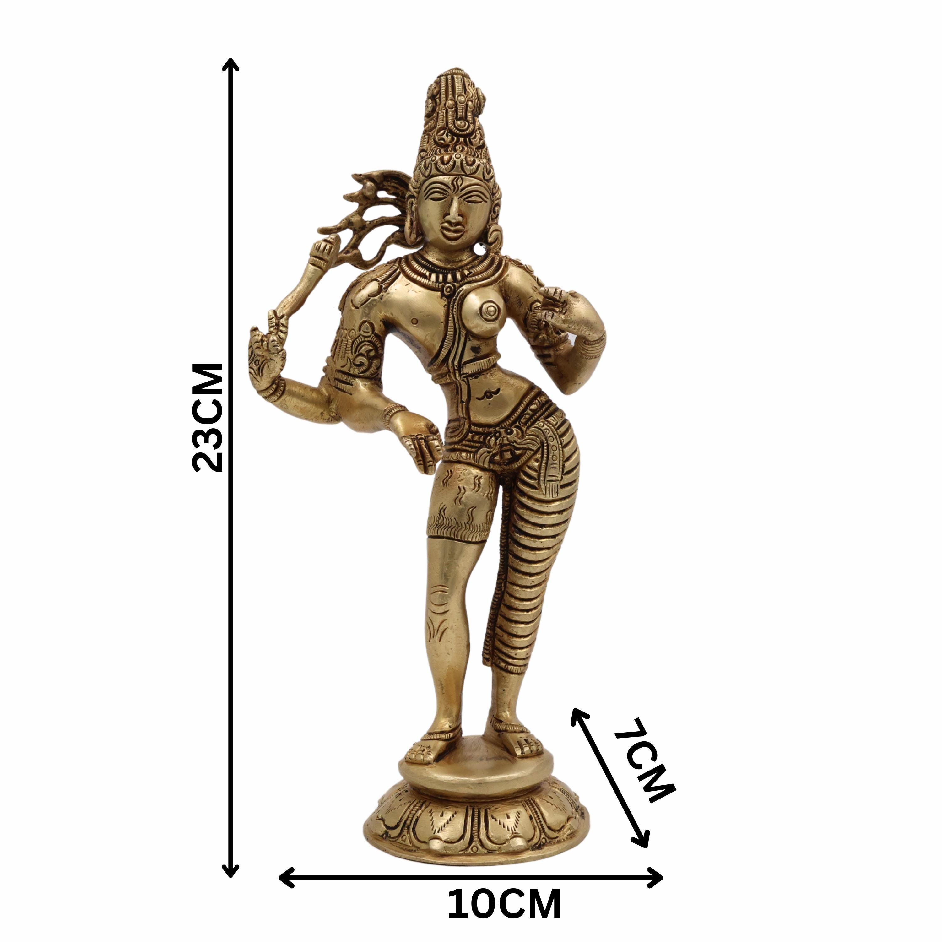 Brass Ardhanarishwar Idol: Shiva Parvati Statue, Home Temple Decor - Etsy
