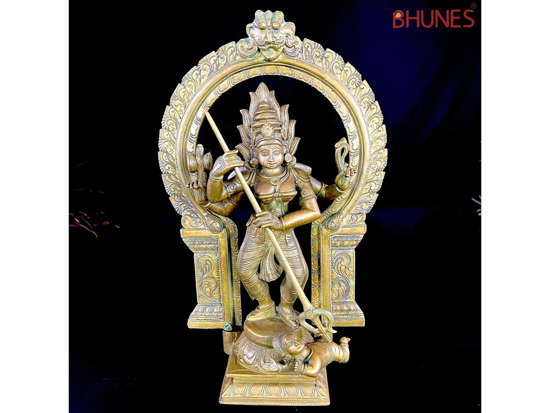 Bhunes Bronze Goddess Parwathi Devi, Panchadhatu Durga Adi Parashakti ...