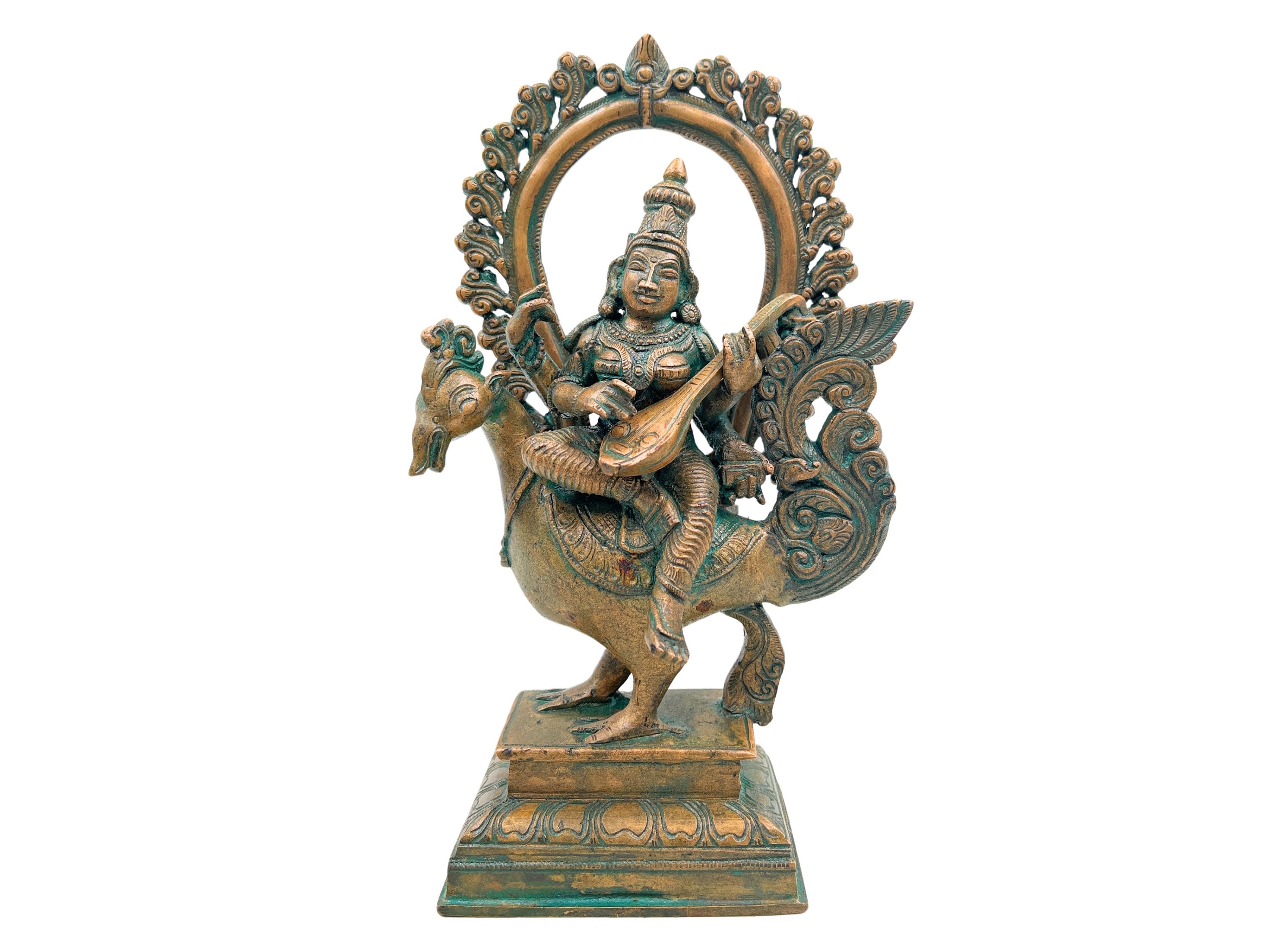 Bhunes Bronze Goddess Saraswati Idols, Panchaloha Vidya Devi Silai ...