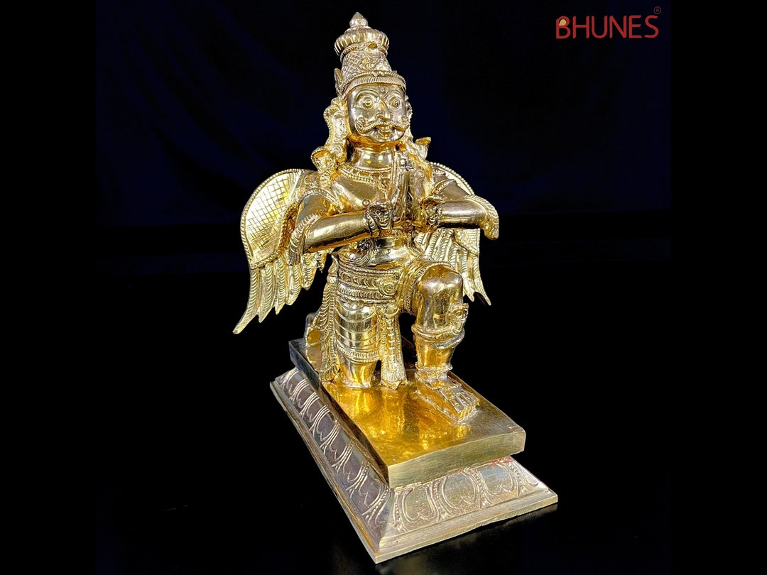 Bhunes Bronze Lord Garud Dev Idols, Garuddev Sitthing Statue, Garuda ...