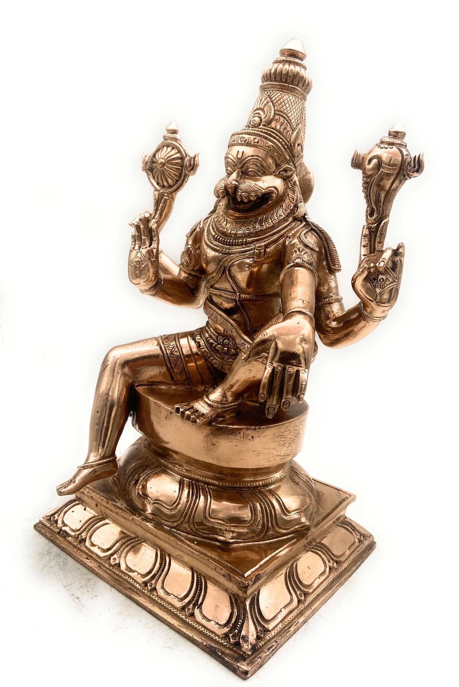 Bhunes Bronze Yog Narasimha Idol, Panchaloham Narasingha Silai ...