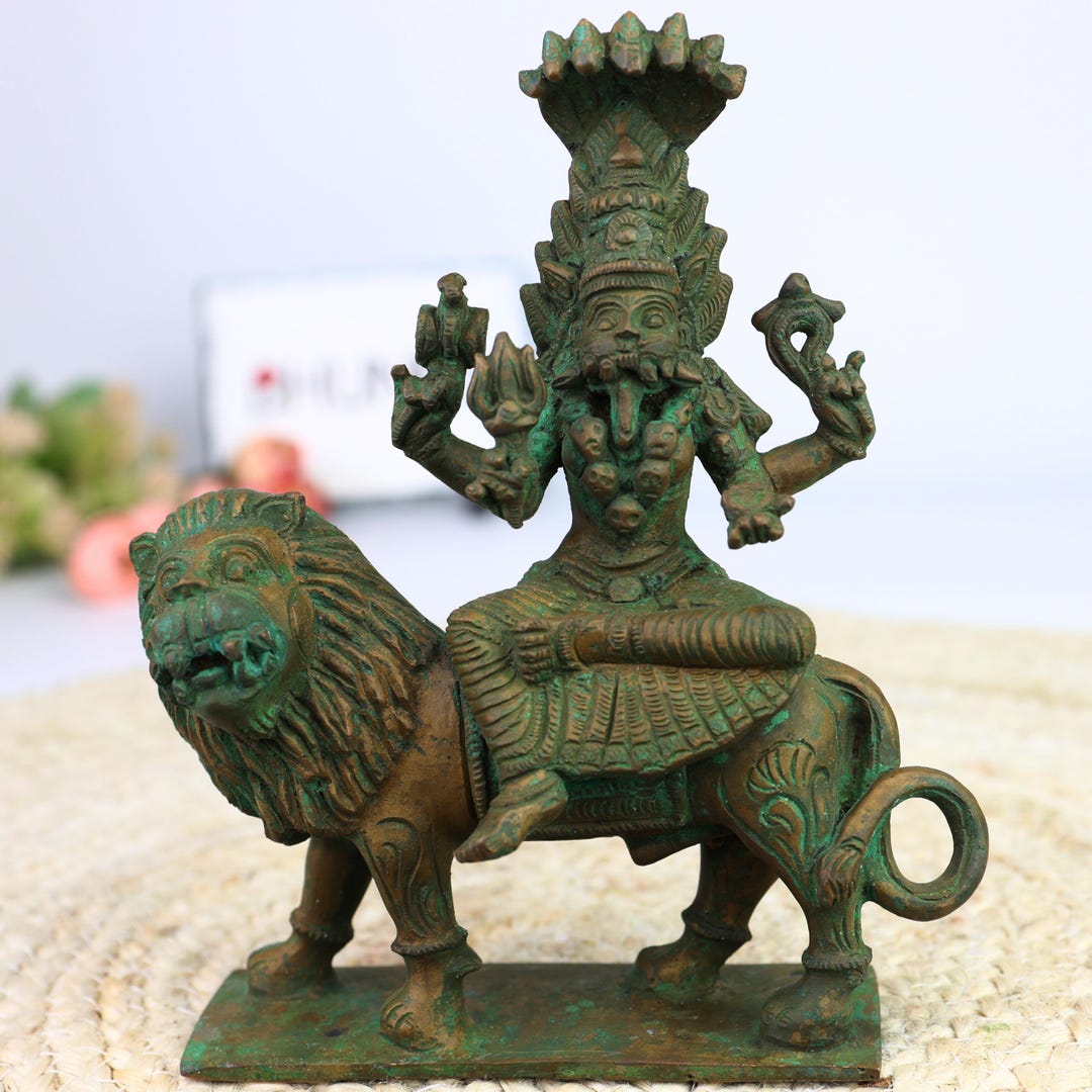 Bhunes Bronze Pratyangira Idol, Narasimhi Statue, Bhadrakali ...