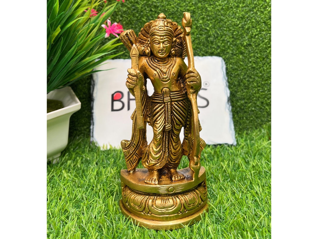 Bhunes Brass Lord Rama Statue, Ram Idols, Ram Ji Ki Murthi for Home ...