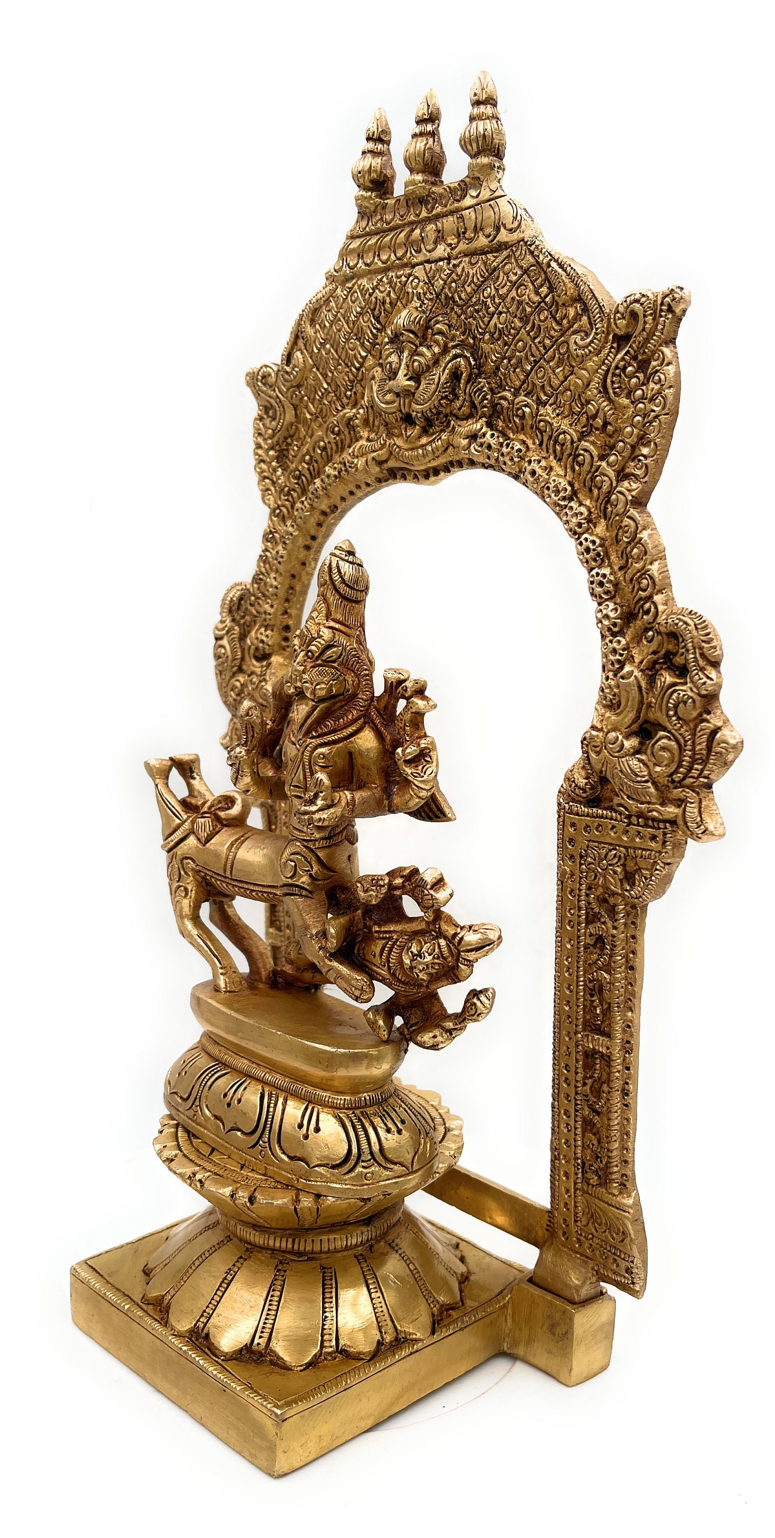 Bhunes Brass Lord Sharabha With Prabhavali, Avatar of Lord Shiva ...