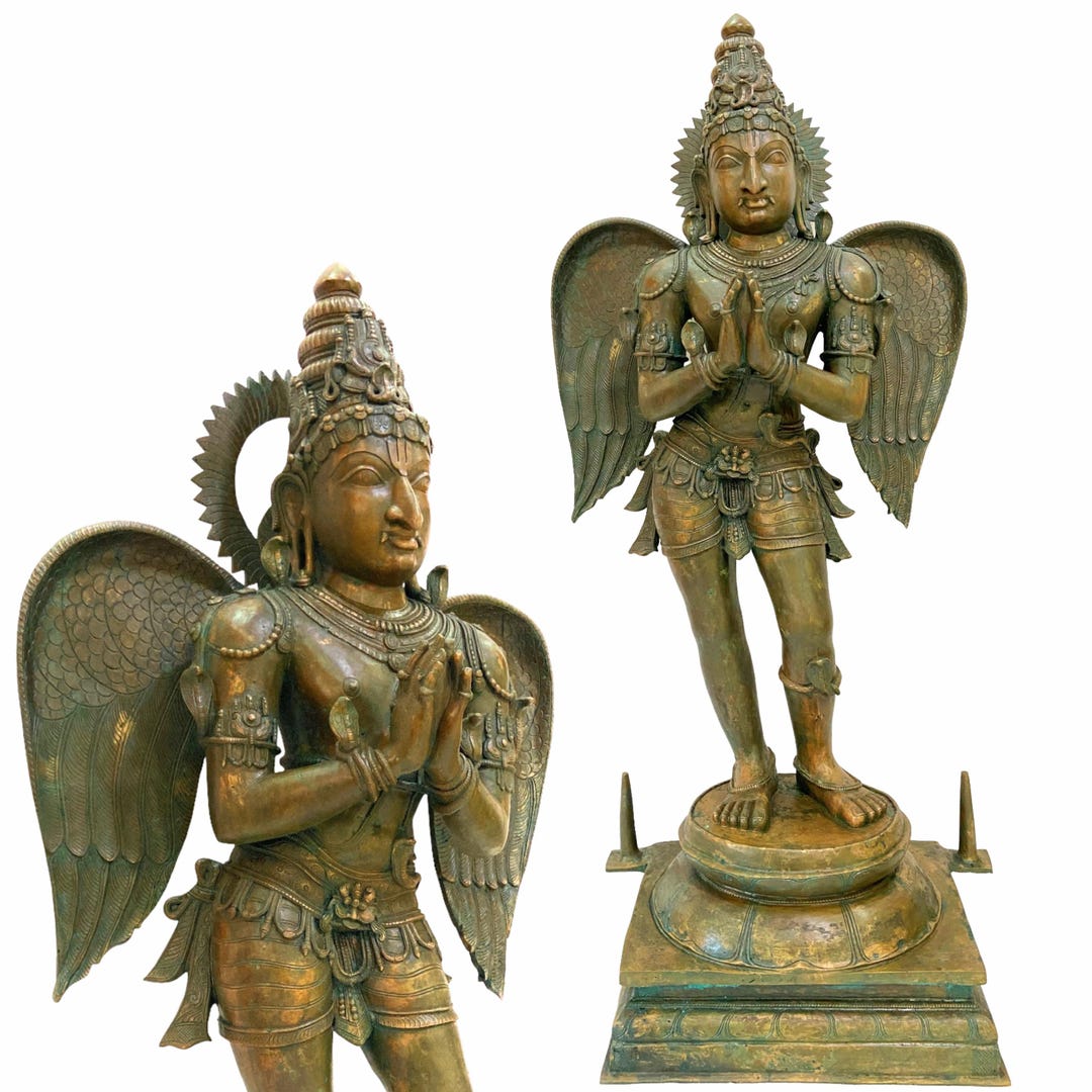 Bhunes Bronze Garuda Statue | Garud Dev Big 4ft Panchaloha Statues | 52 ...
