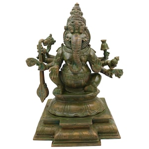 Bronze Narasimha Ganapati Idol – Handmade Panchaloha Sculpture | Chola ...