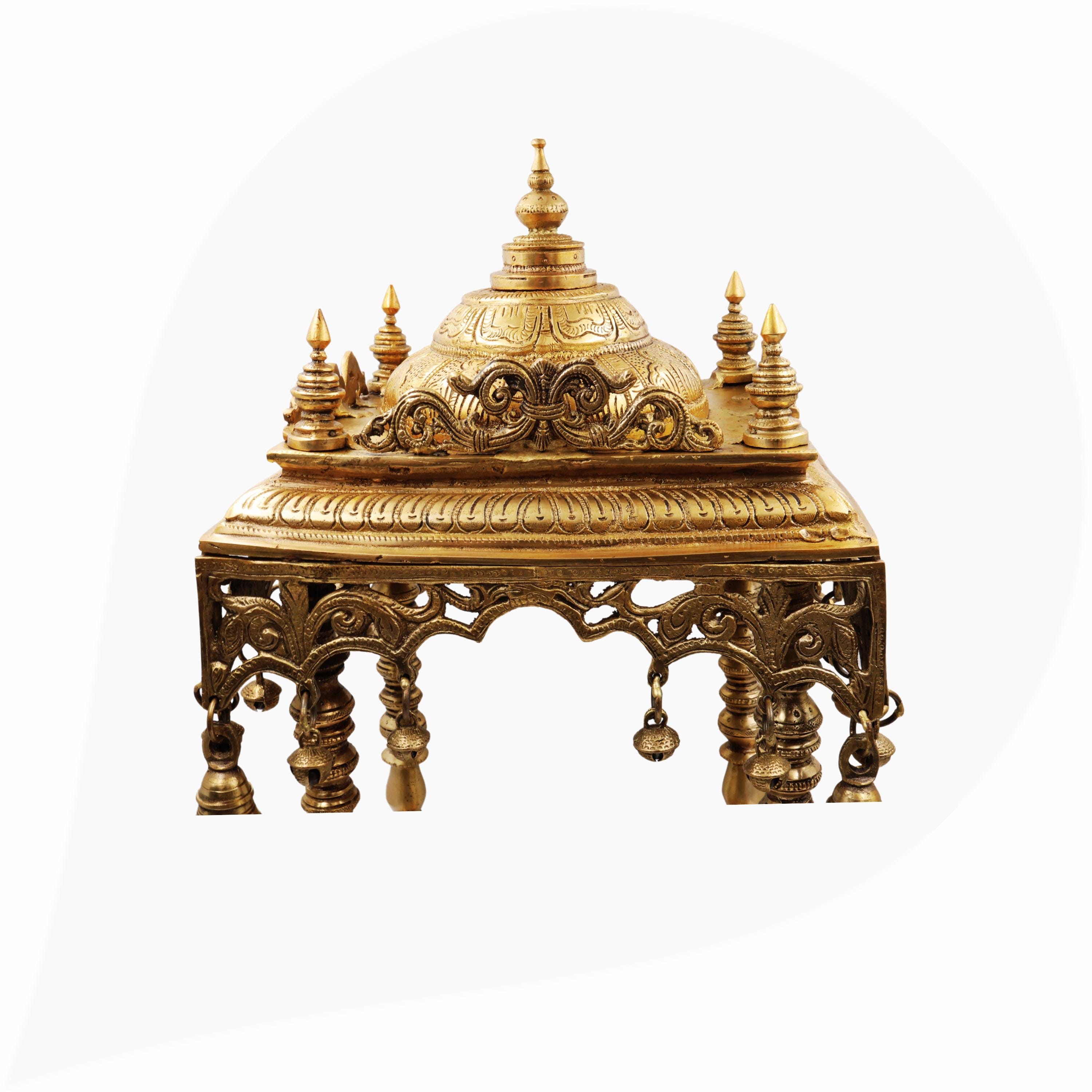 Handcrafted Brass Temple Mandir: Pooja Room Decor, 21 Inch - Etsy