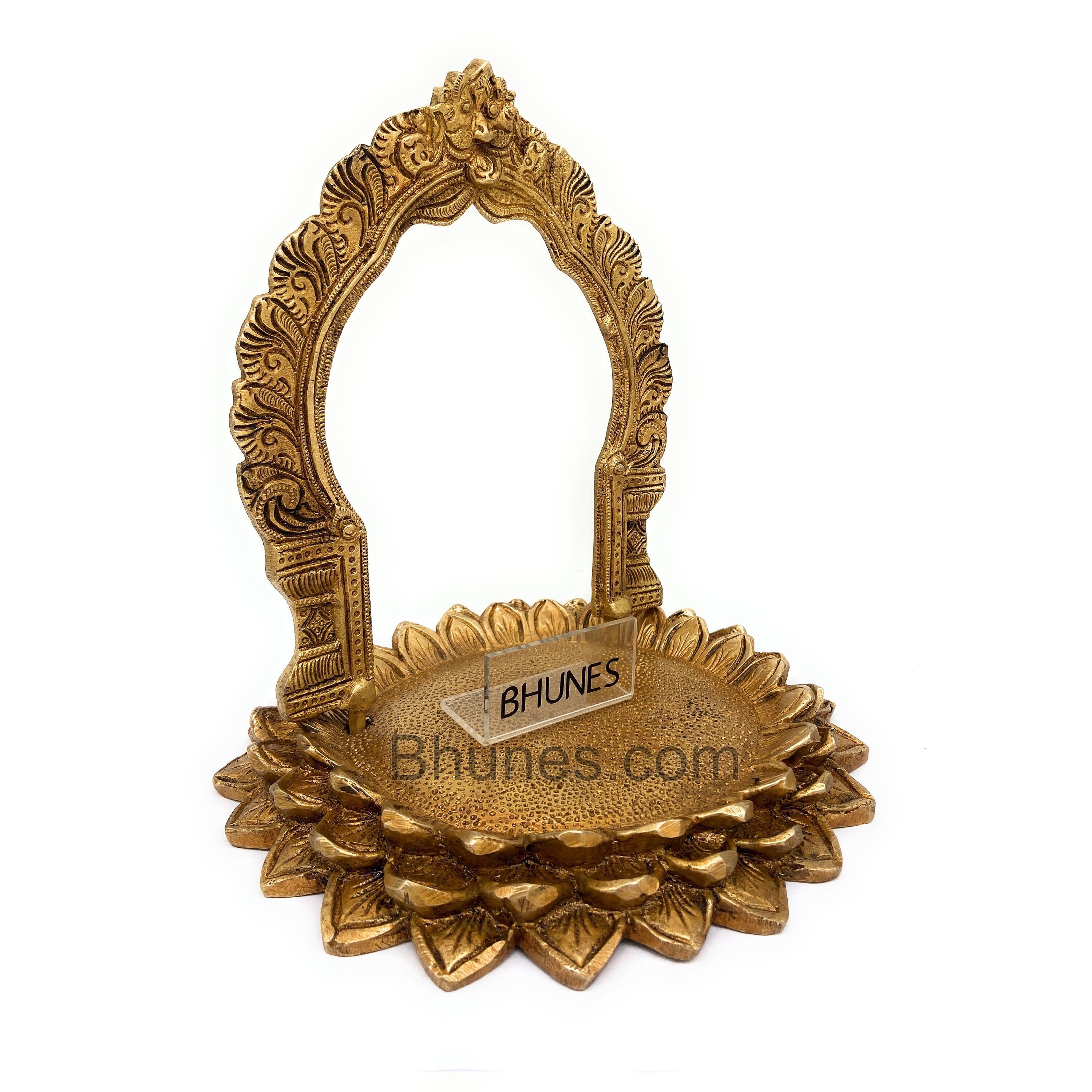 Bhunes Brass Shinghashan Lotus Chowki With Prabhavali Peetha Peeta ...