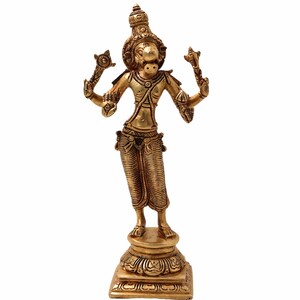 Bhunes Brass Standing Varaha Swamy Idol Holding Prithvi (bhu ...