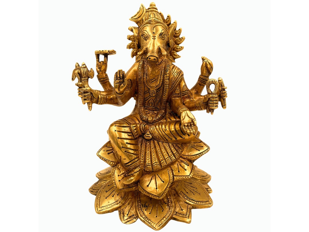 Bhunes Brass Ashta Bhuja Goddess Varahi Eight Armed Sculpture Varahi ...