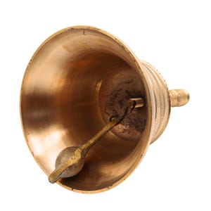 Handcrafted Bronze Pooja Bell: 7-inch Panchaloha Ghanti for Aarti - Etsy