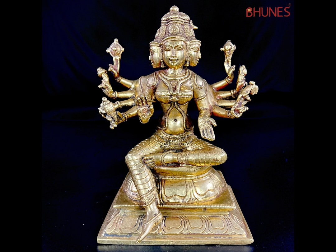 Bhunes Bronze Goddess Gayatri Devi Idol, Gayatri Mata Murti, Savitri ...
