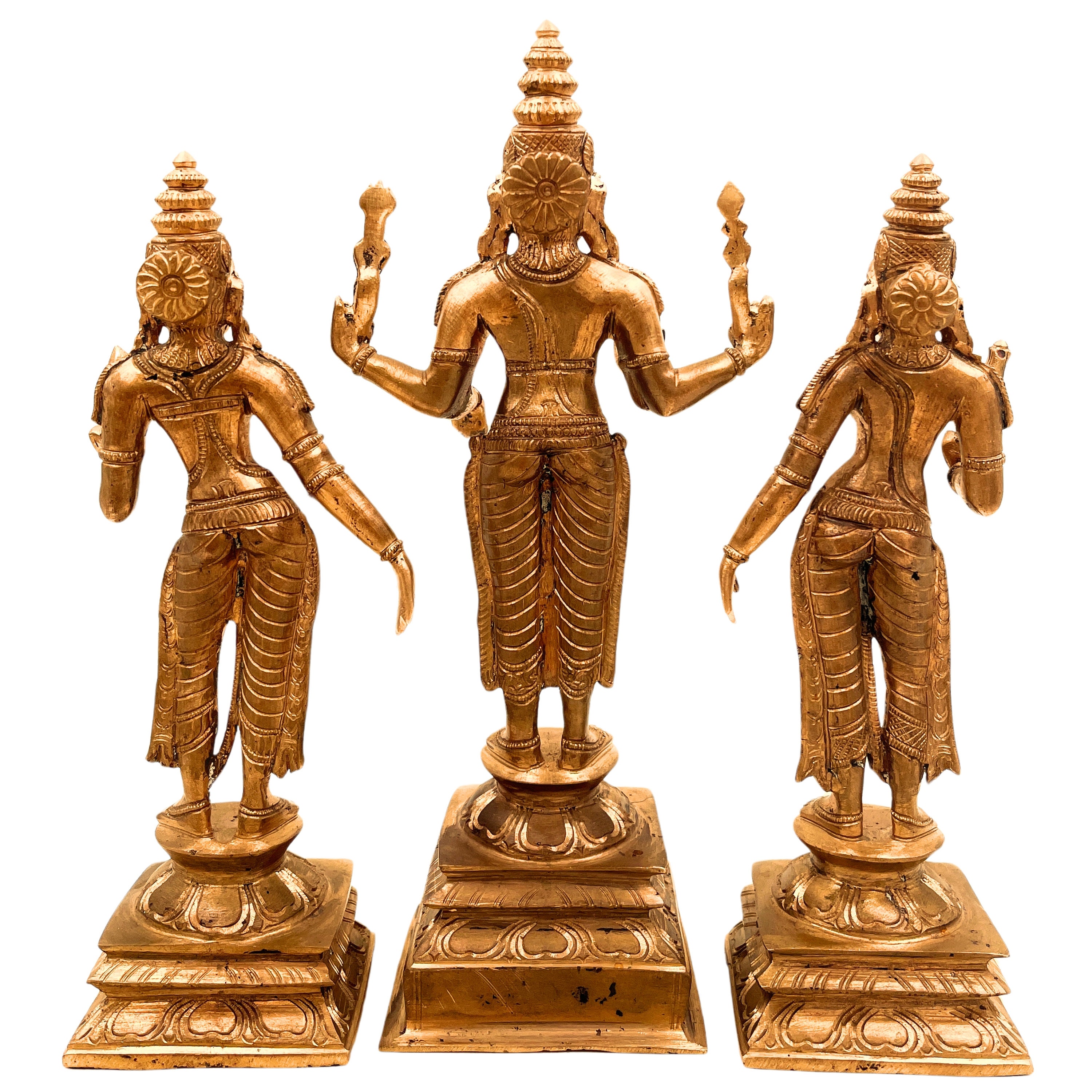 Bhunes Bronze Murugan Idols With Devasana and Valli Panchdhatu Kartik ...
