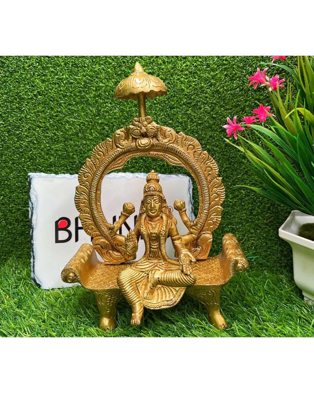 Bhunes Brass Laxmi Idol Lakshmi Statue Murti Goddess Etsy
