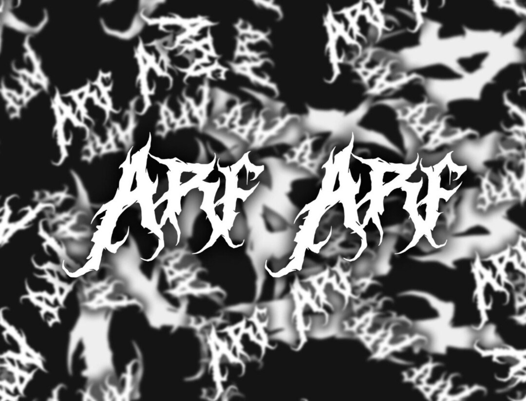 Arf Arf Car Decal for Window Funny Gothic Sticker Black Metal Font ...