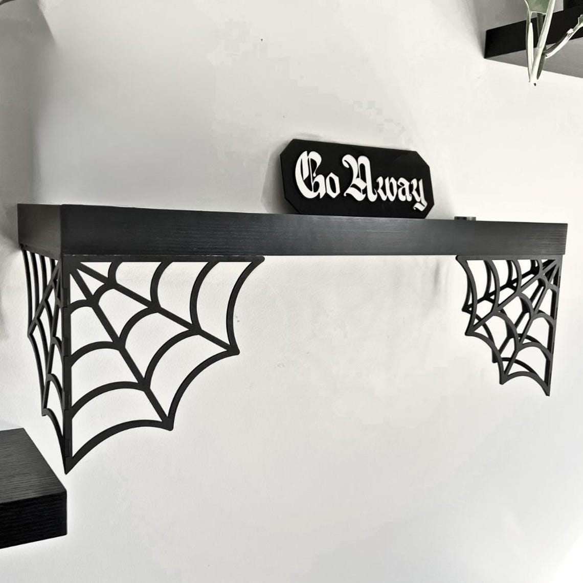 Spider Web Shelf Corners Pair Decorative Door Window Bracket Halloween ...