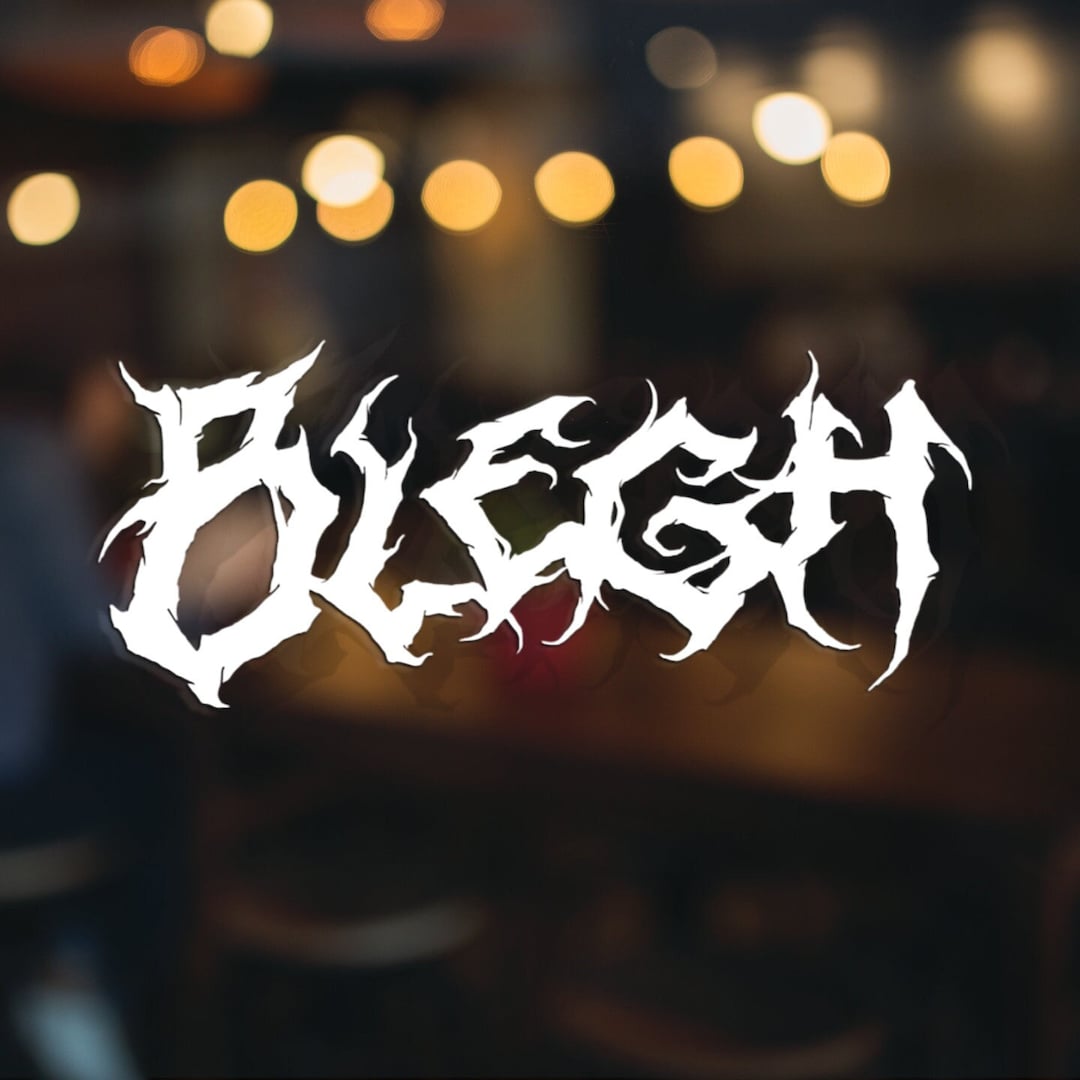 Blegh Car Decal for Window Funny Gothic Sticker Metal Vocal - Etsy