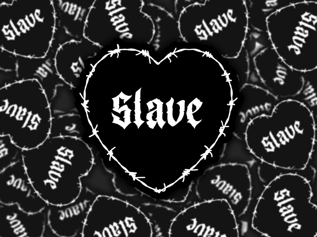Slave Vinyl Decal Sticker Funny Kink Emo Goth Car Mirror Decal Barbed ...