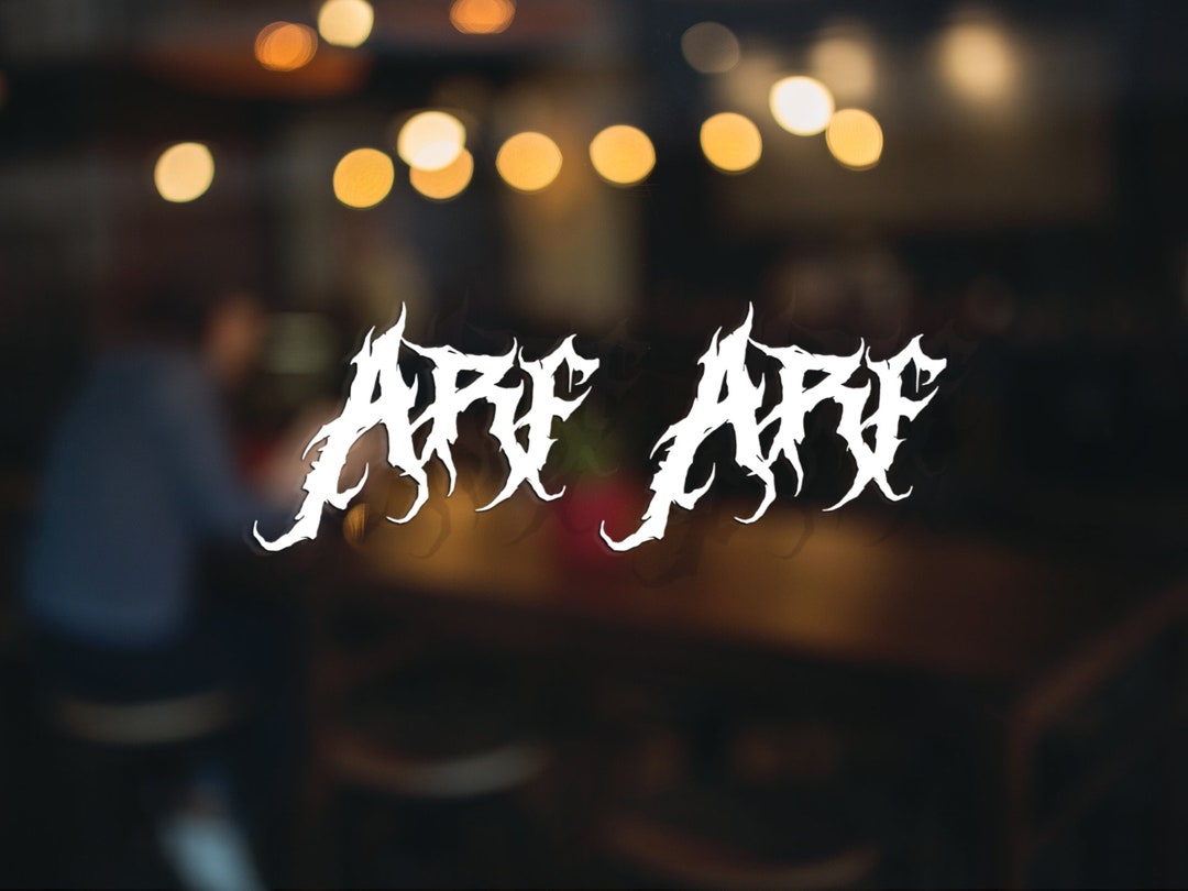 Arf Arf Car Decal for Window Funny Gothic Sticker Black Metal - Etsy