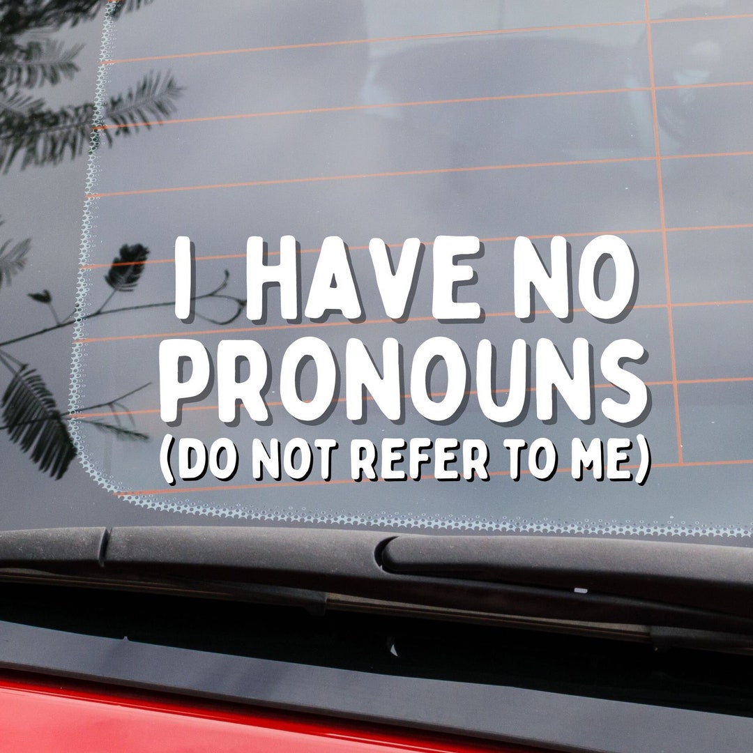 I Have No Pronouns (do Not Refer to Me) Vinyl Decal Bumper Sticker - Etsy
