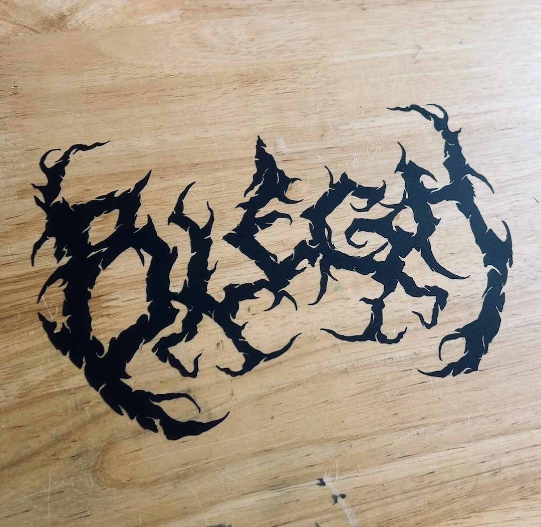 Blegh Car Decal for Window Funny Gothic Sticker Black Metal Font - Etsy