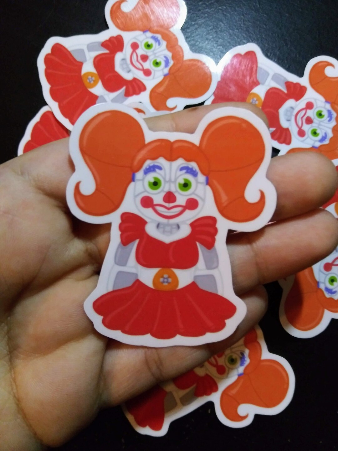 Circus Baby Sticker Light and Dark Versios - Etsy