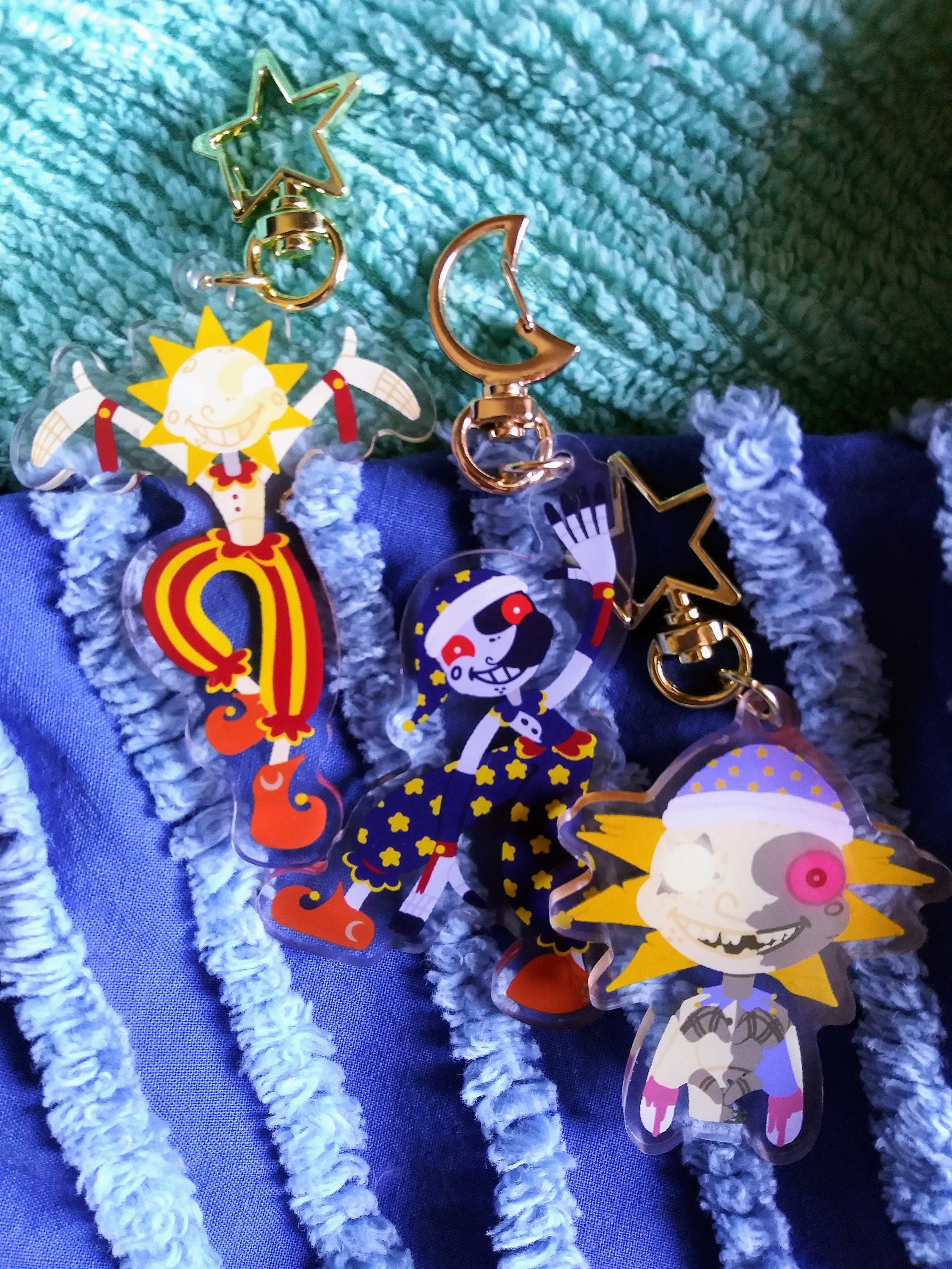 Sun Moon and Eclipse Acrylic Keychains - Etsy