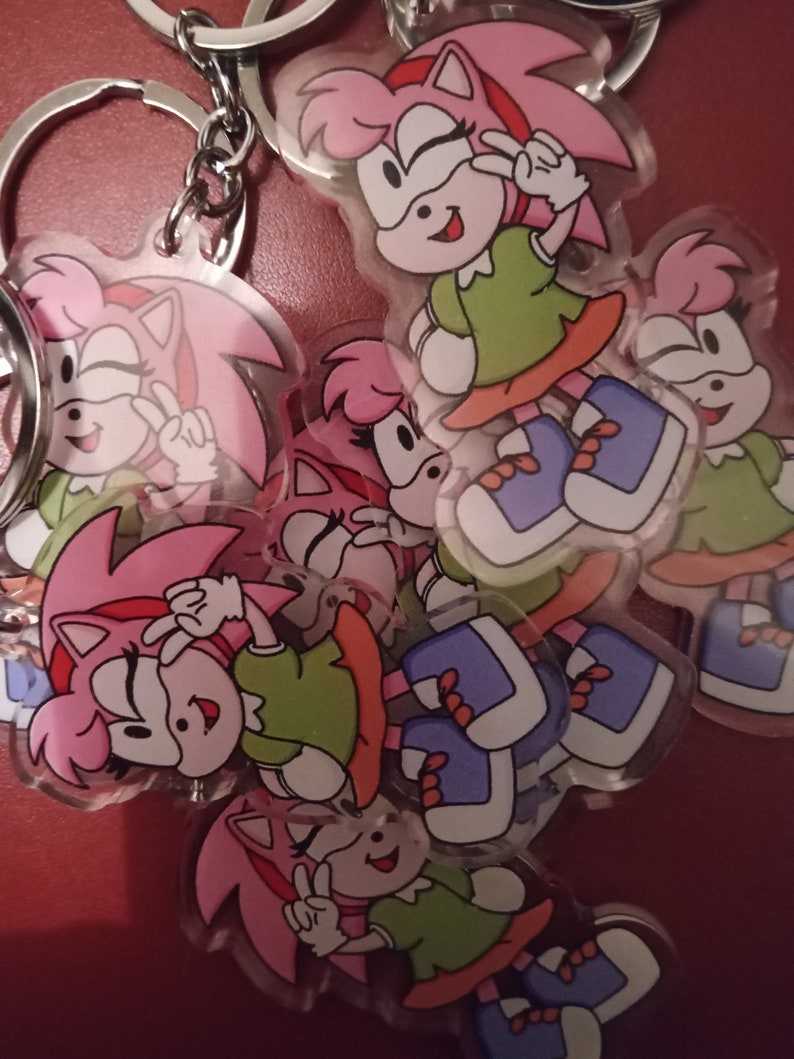 Amy Rose Acrylic Keychains - Etsy