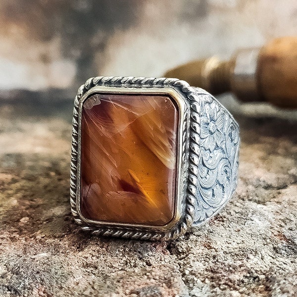 Amber Ring - Etsy