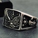 Silver American Flag Ring,925k Sterling Silver American Flag Eagle Ring ...