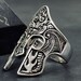 Helm Ring,925k Oxidized Helmet Ring,warrior Helm Ring,engraved Warrior ...