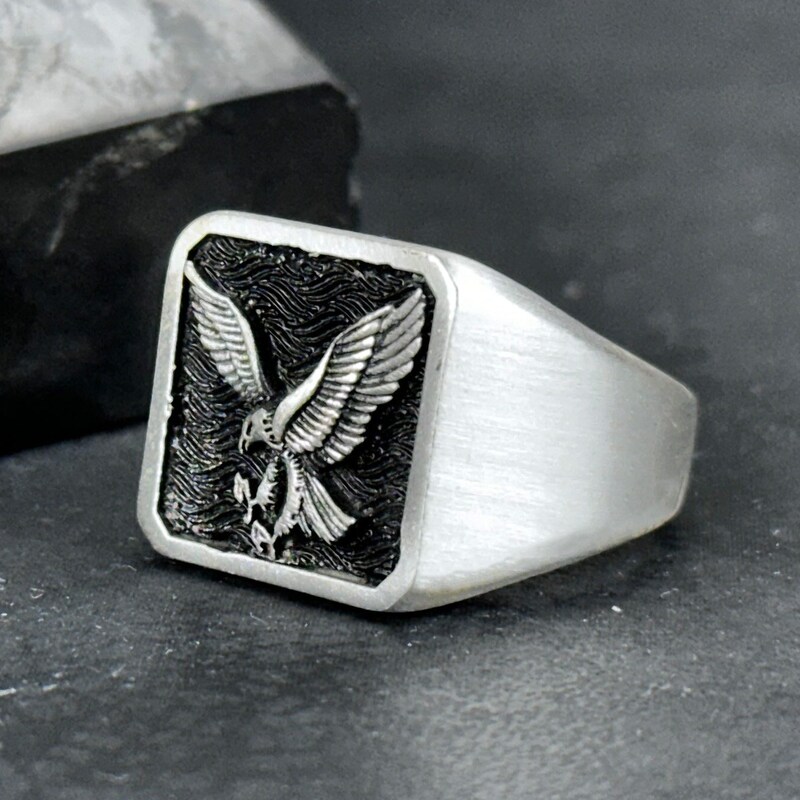Mens Eagle Ring - Etsy
