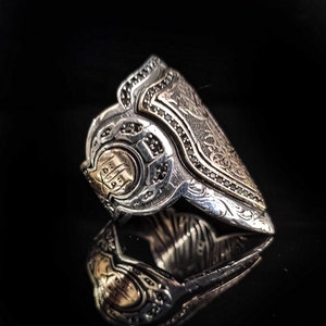 New Arrival Islamic Zihgir,prayer Zihgir Archer Warrior Ring,925 ...