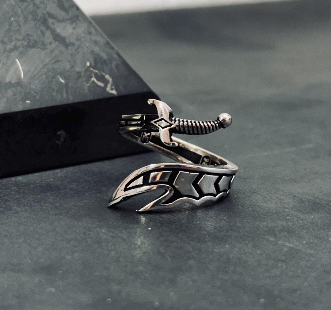 Adjustable Zulfiqar Sword Ring,925k Sterling Silver Thumb Ring,handmade ...