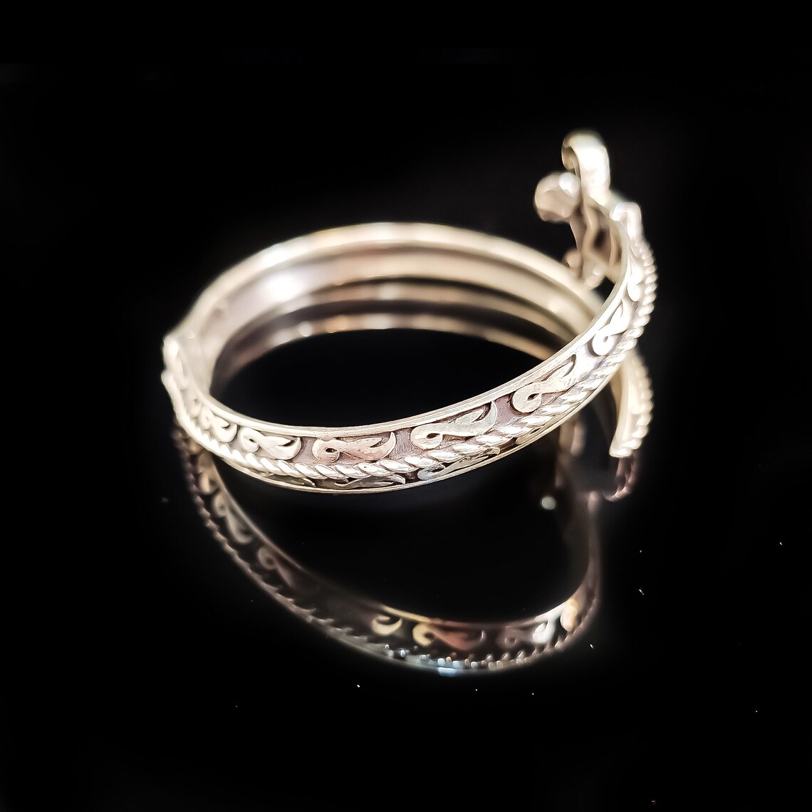 Sterling Silver Sword Bracelet: Blackstone Warrior Cuff - Etsy