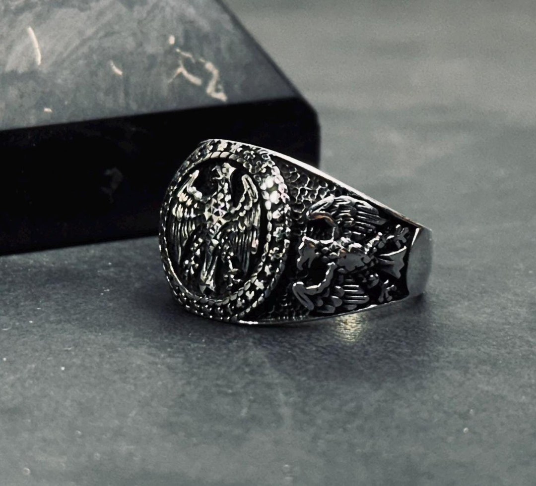 Raven Signet Ring: Sterling Silver Viking Jewelry (handmade) - Etsy